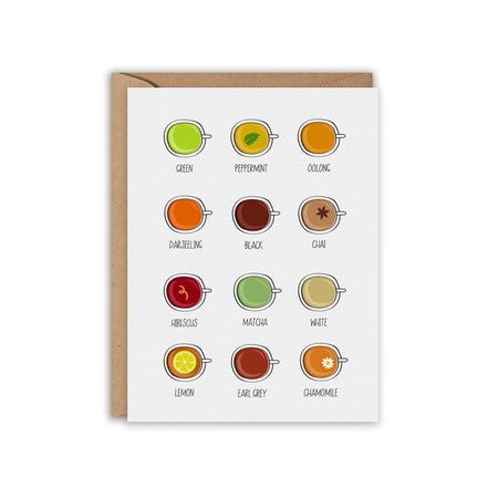 Types of Tea Card – Paper Violet Designs