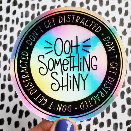 Something Shiny Holographic Vinyl Sticker – Paper Violet Designs